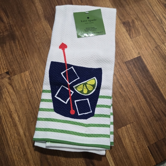 kate spade | Kitchen | Kate Spade Lime Cocktail Towel Set Nwt | Poshmark